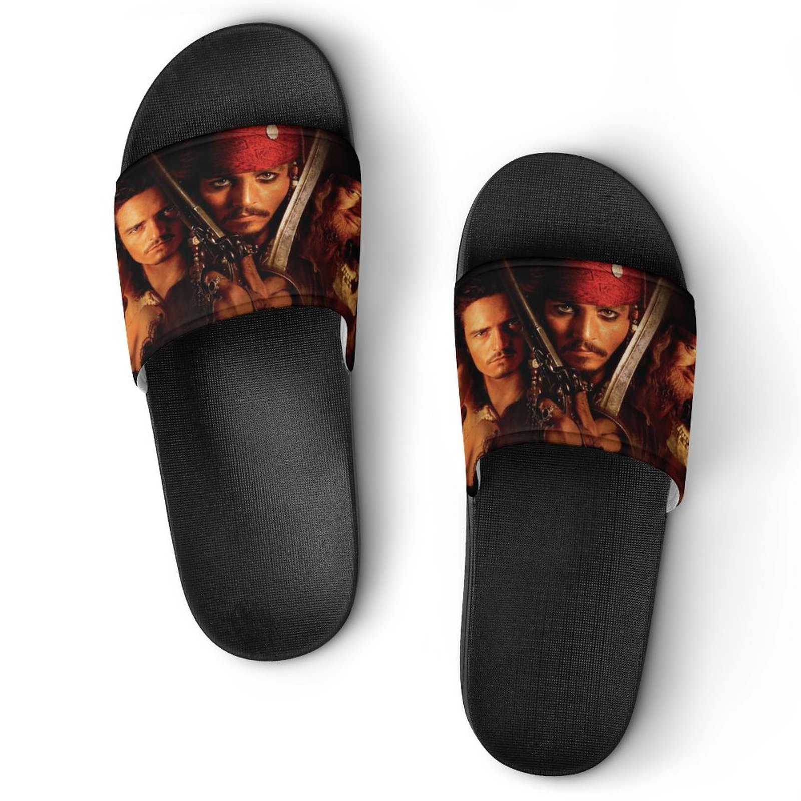 Pirates of The Caribbean Womens Mens House Slippers Non-Slip Pool ...
