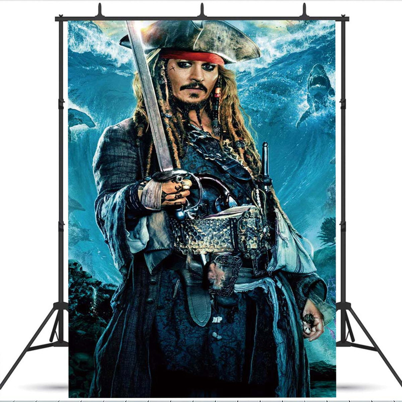Pirates of the Caribbean Birthday Party Supplies Banner Backdrop ...