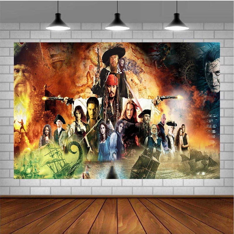 Pirates of the Caribbean Party Supplies Background Backdrop Taspestry ...