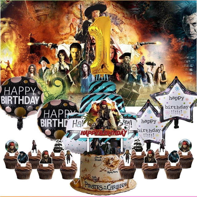 Pirates of the Caribbean Party Supplies Decor 1st Kit Balloons Birthday ...