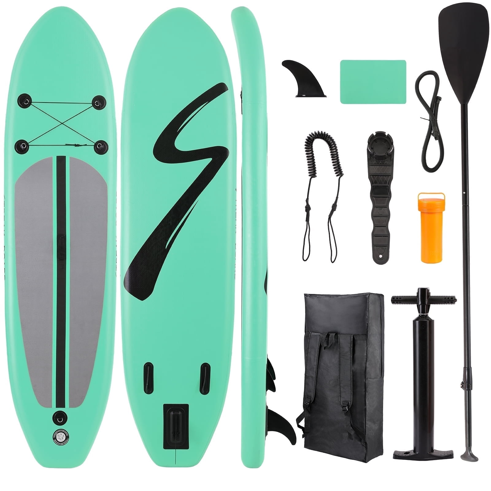 Pirecart 10' Inflatable SUP for Adults & Kids with Non-Slip Deck, Carry ...