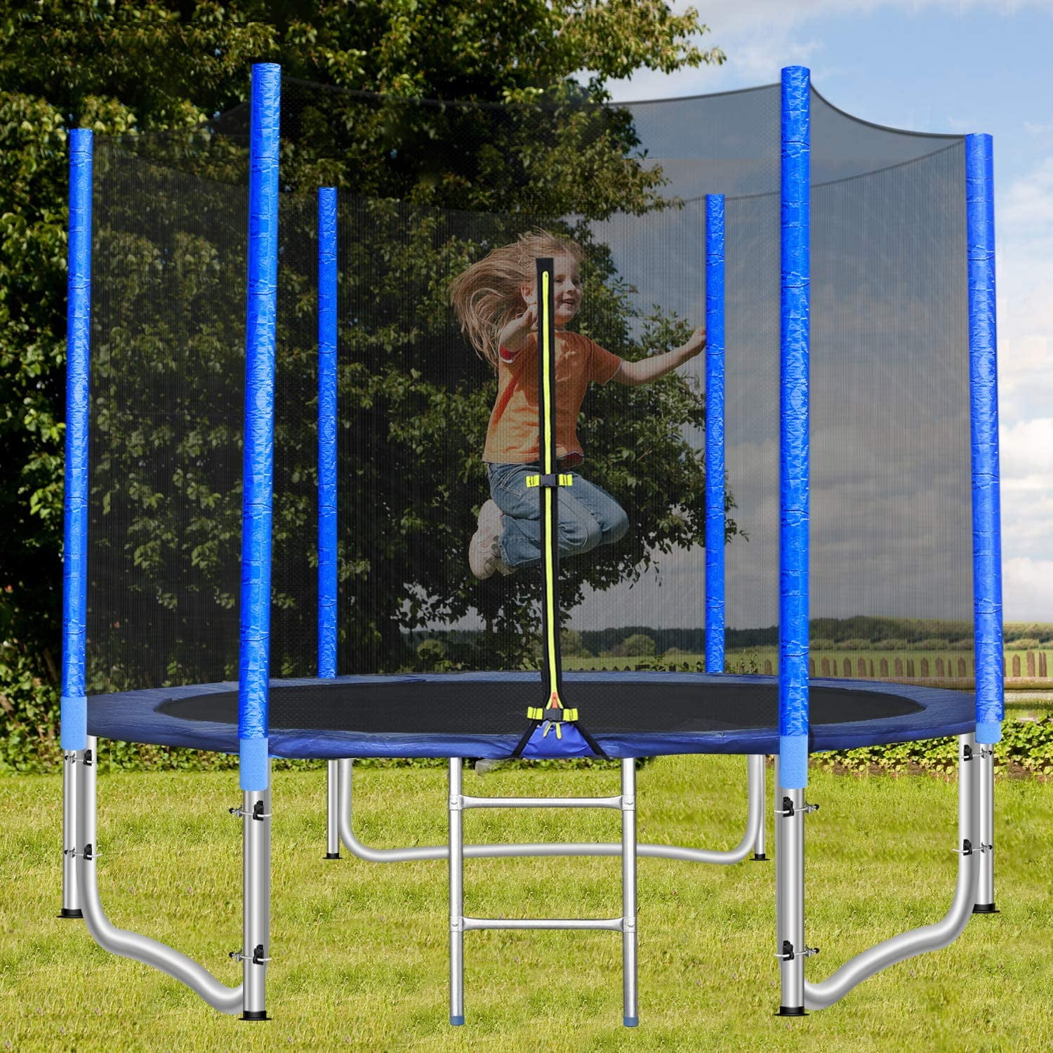 Pirecart 10ft Trampoline for Kids Max Weight 330 lbs Outdoor Fitness ...