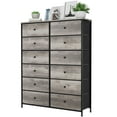 Pirecart Sturdy Wooden 12 Drawer Dresser, Tall Chest for Bedroom ...