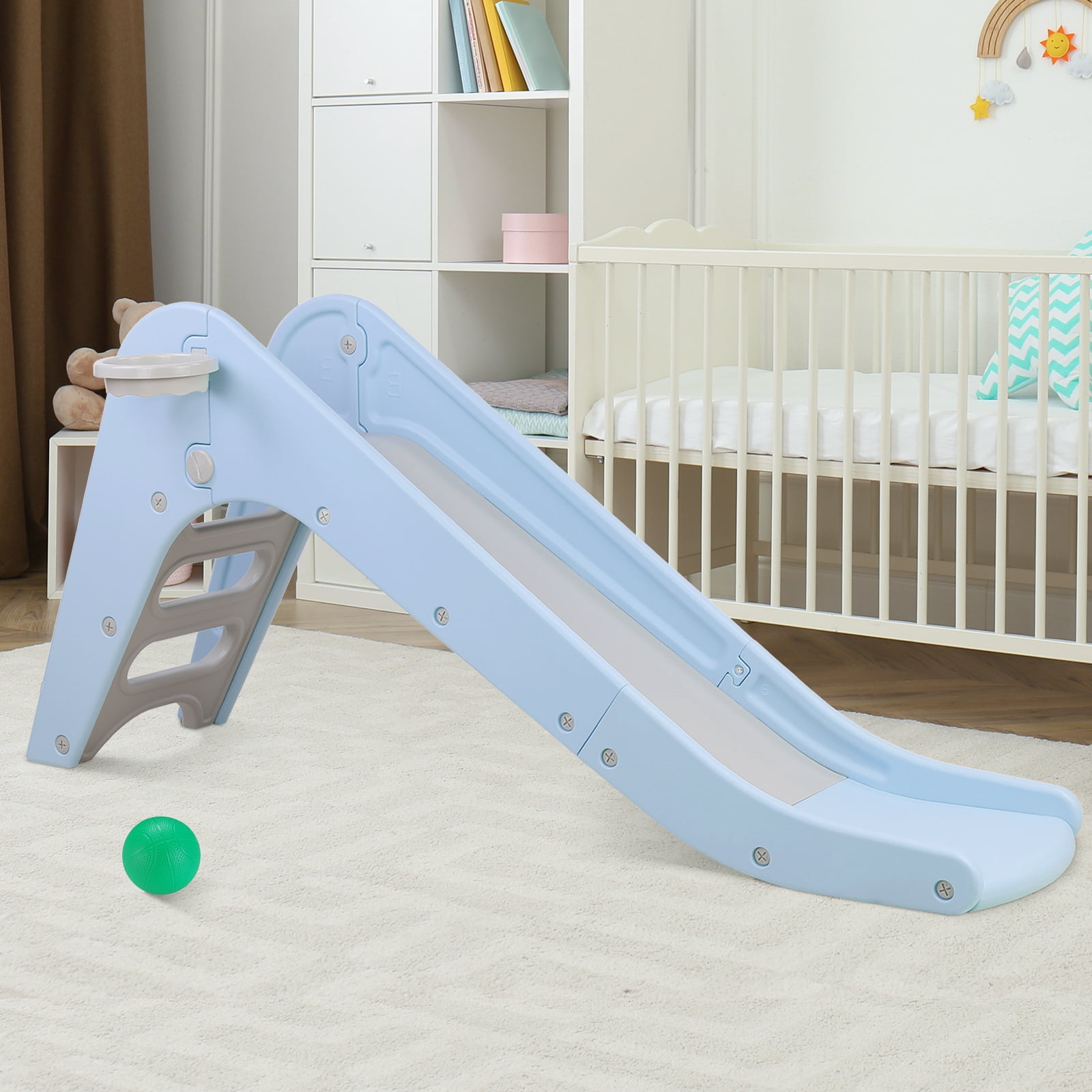 Pirecart Indoor/Outdoor 3 in 1 Kids Play Slide: Freestanding Toddler ...