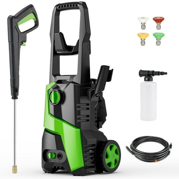 Pirecart Electric Pressure Washer 2700 PSI 1.7 GPM Power Washer with 4 Quick Connect Nozzles ...