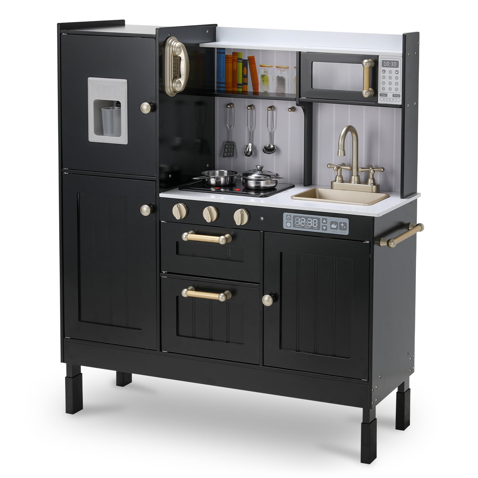 Pirecart Kids Play Kitchen Pretend Toddler Cooking Playset Toys with ...