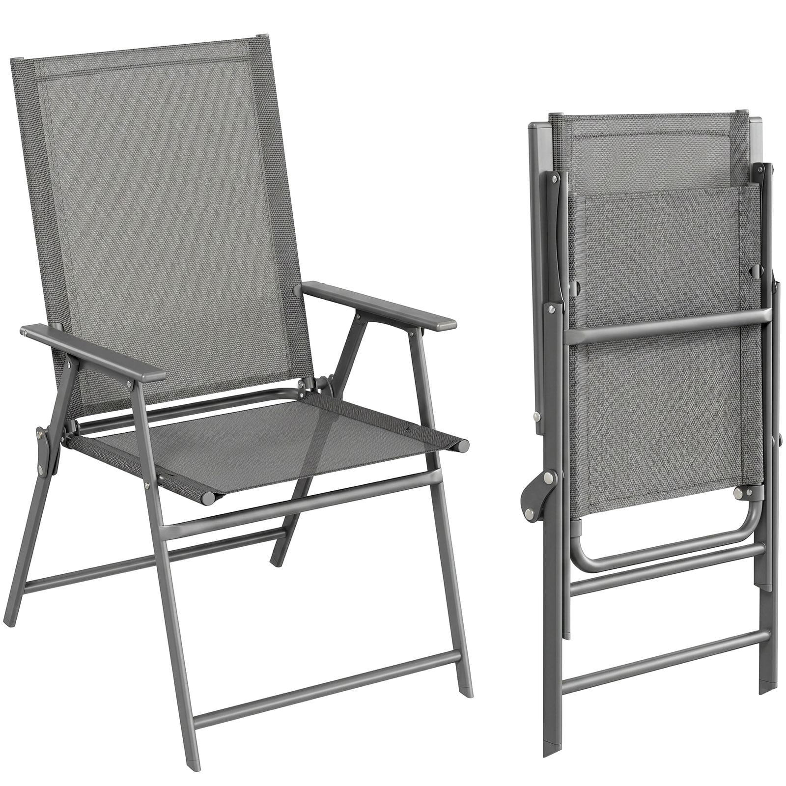 Pirecart Outdoor Dining Chairs of 2, Patio Folding Furniture w ...