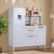 LAZY BUDDY Kids Pretend Play Kitchen Set, Realistic Stove, Light ...