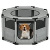 Dextrus Large Portable Dog Travel Crate, 4-Door Collapsible Pet Carrier ...