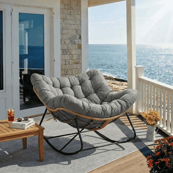 Shop Stylish Papasan Rocking Chairs for Indoor and Outdoor Use