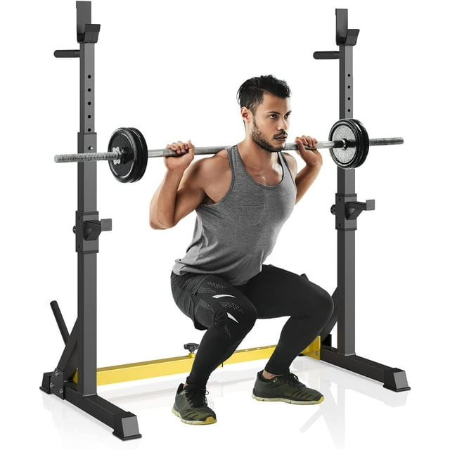 Pirecart Squat Rack, Adjustable Barbell Stand Squat Rack Home Gym ...