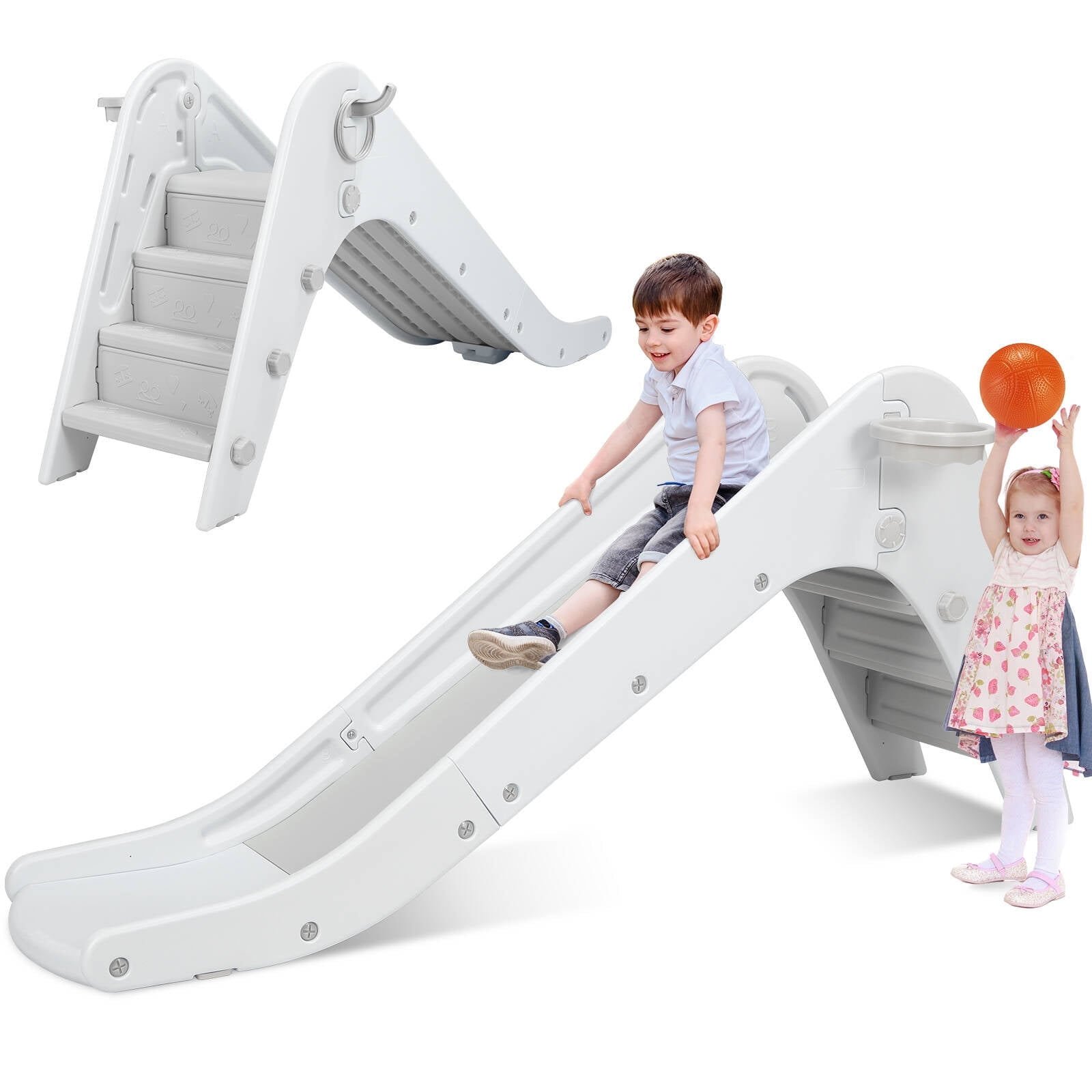 Pirecart Toddler Slide Set, Kids Slide and Climber Playset with ...