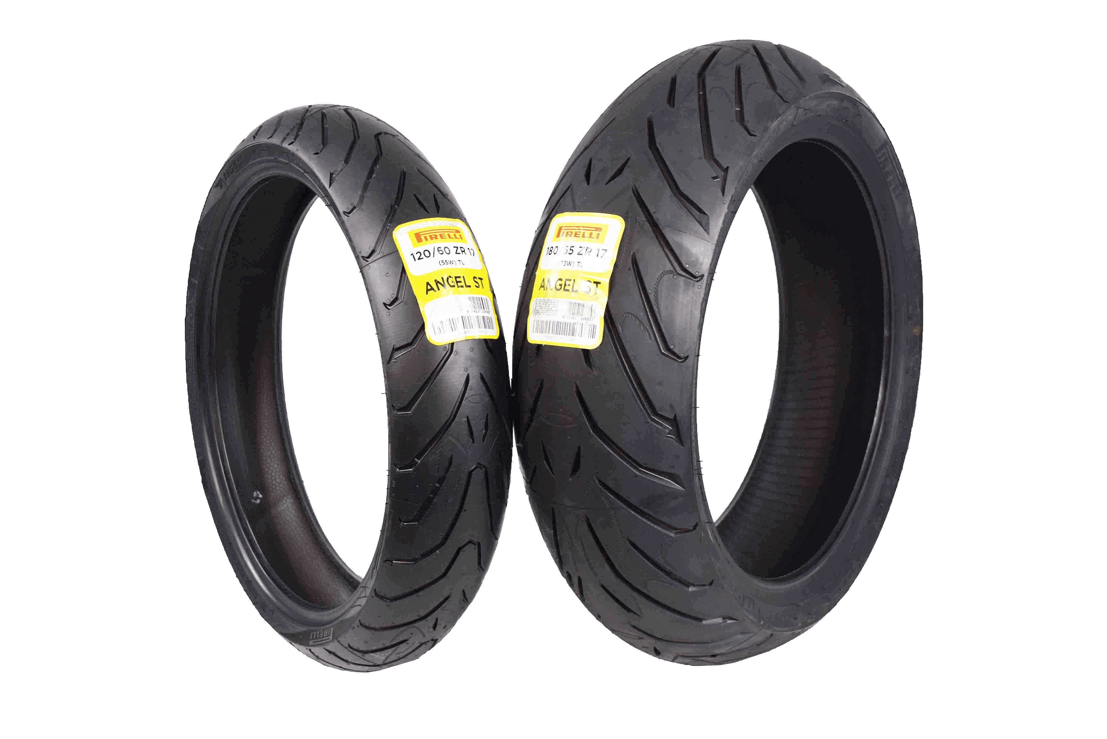 Pirelli 2595800 Angel ST EMS Front Tire - 120/60ZR17 (17) with Pirelli ...