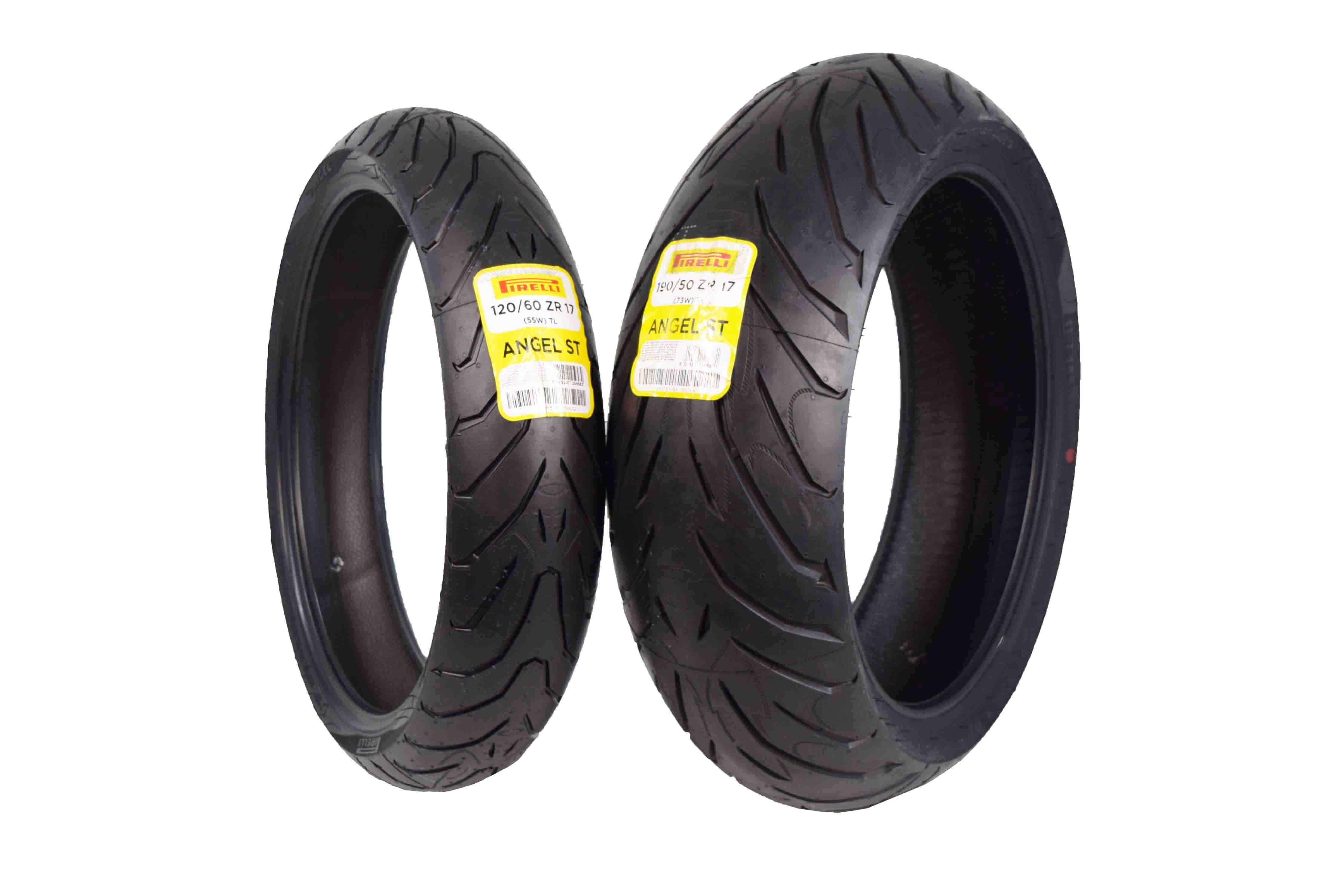 Pirelli 2595800 Angel ST EMS Front Tire - 120/60ZR17 (17) with Pirelli ...