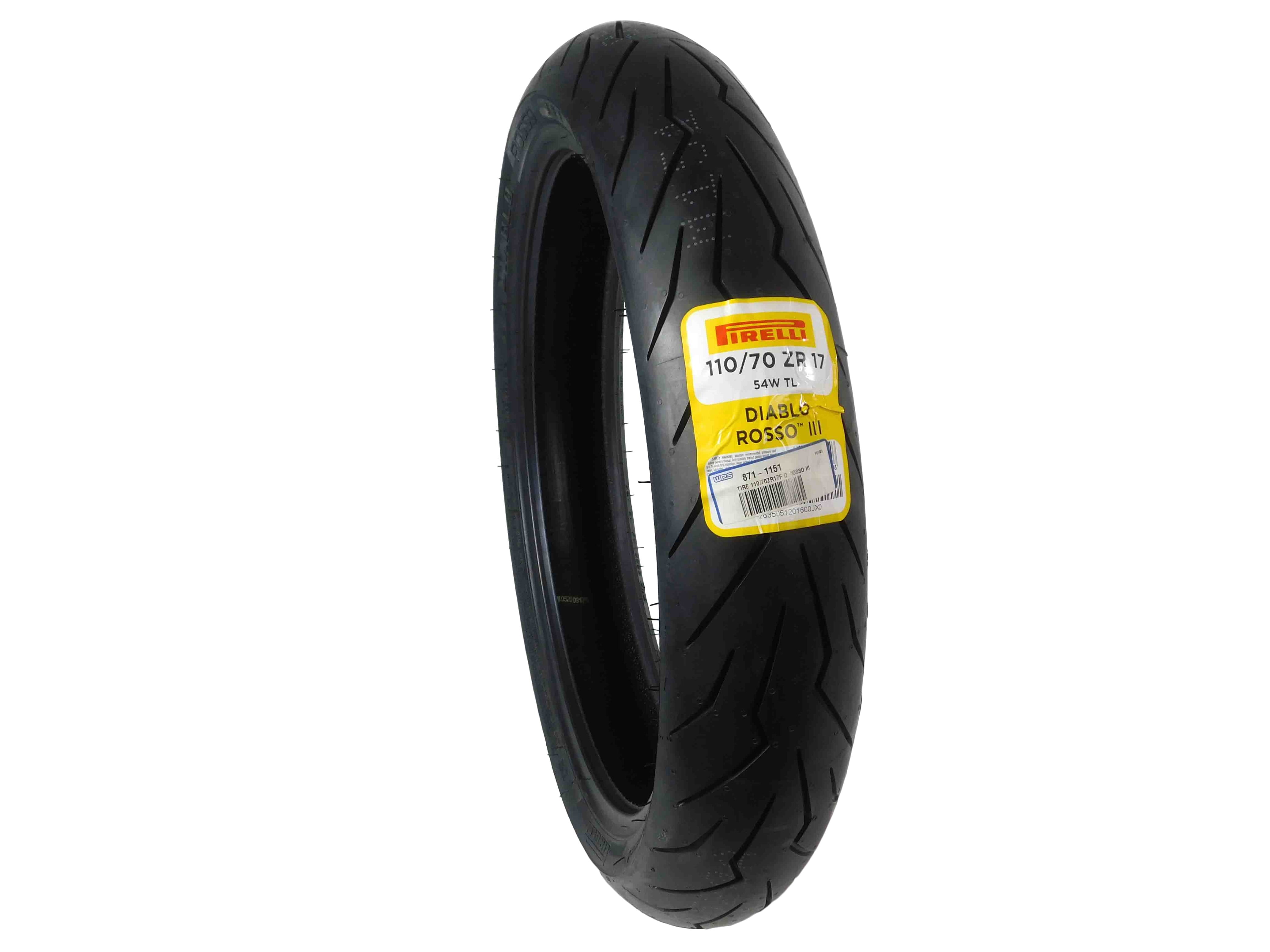 Pirelli Diablo Rosso III 110/70ZR17 54W Front Motorcycle Tire - High ...