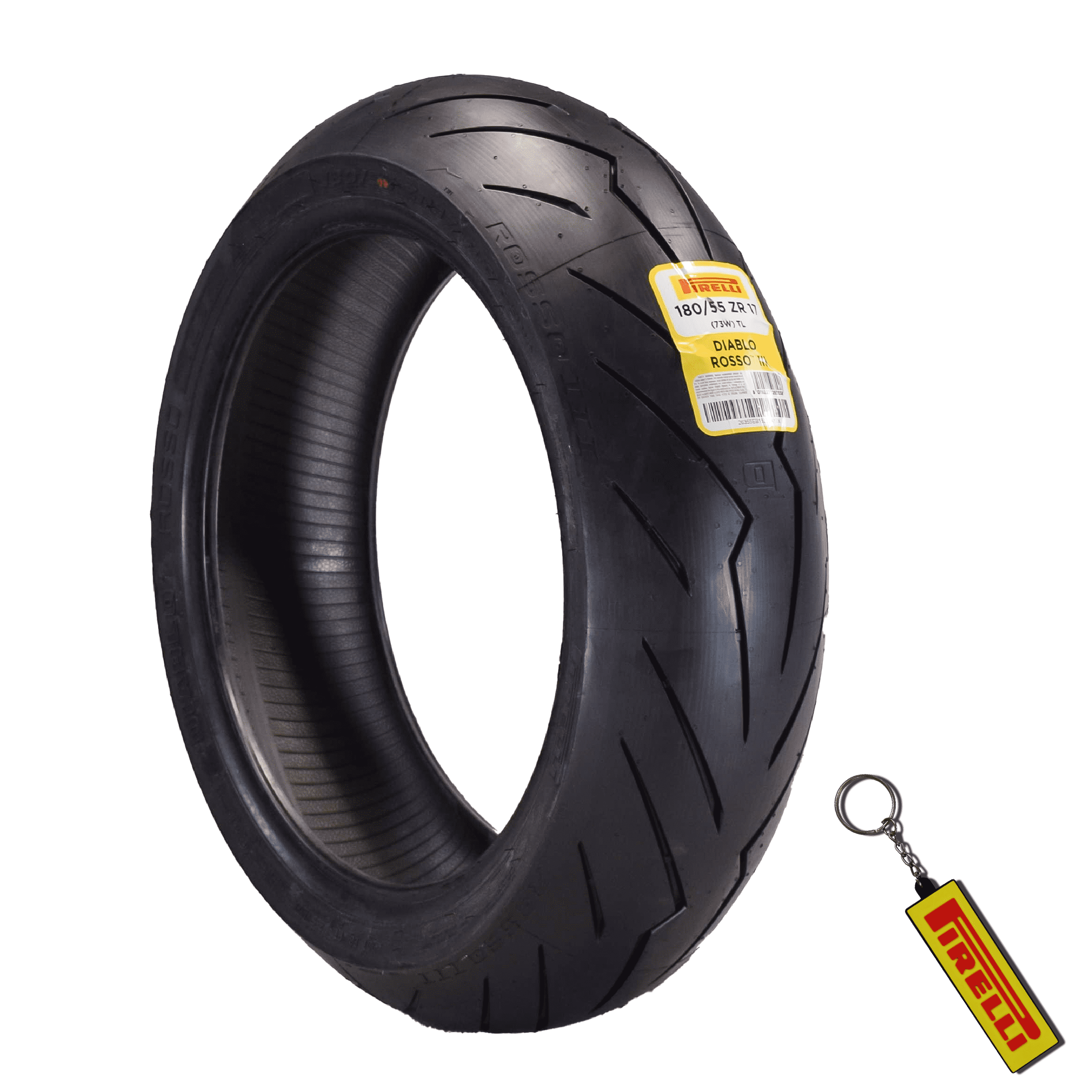 Pirelli Diablo Rosso III 180/55 ZR17 Rear Motorcycle Tire with Keychain ...