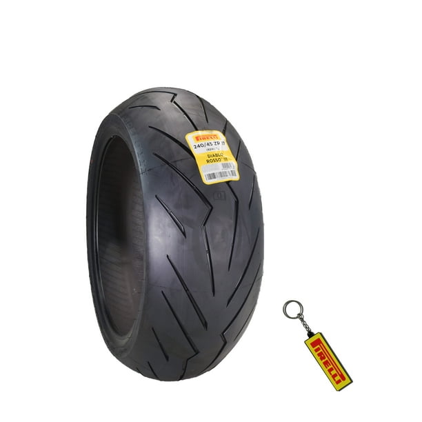 Pirelli Diablo Rosso III 240/45 ZR17 Rear Motorcycle Tire with Keychain ...
