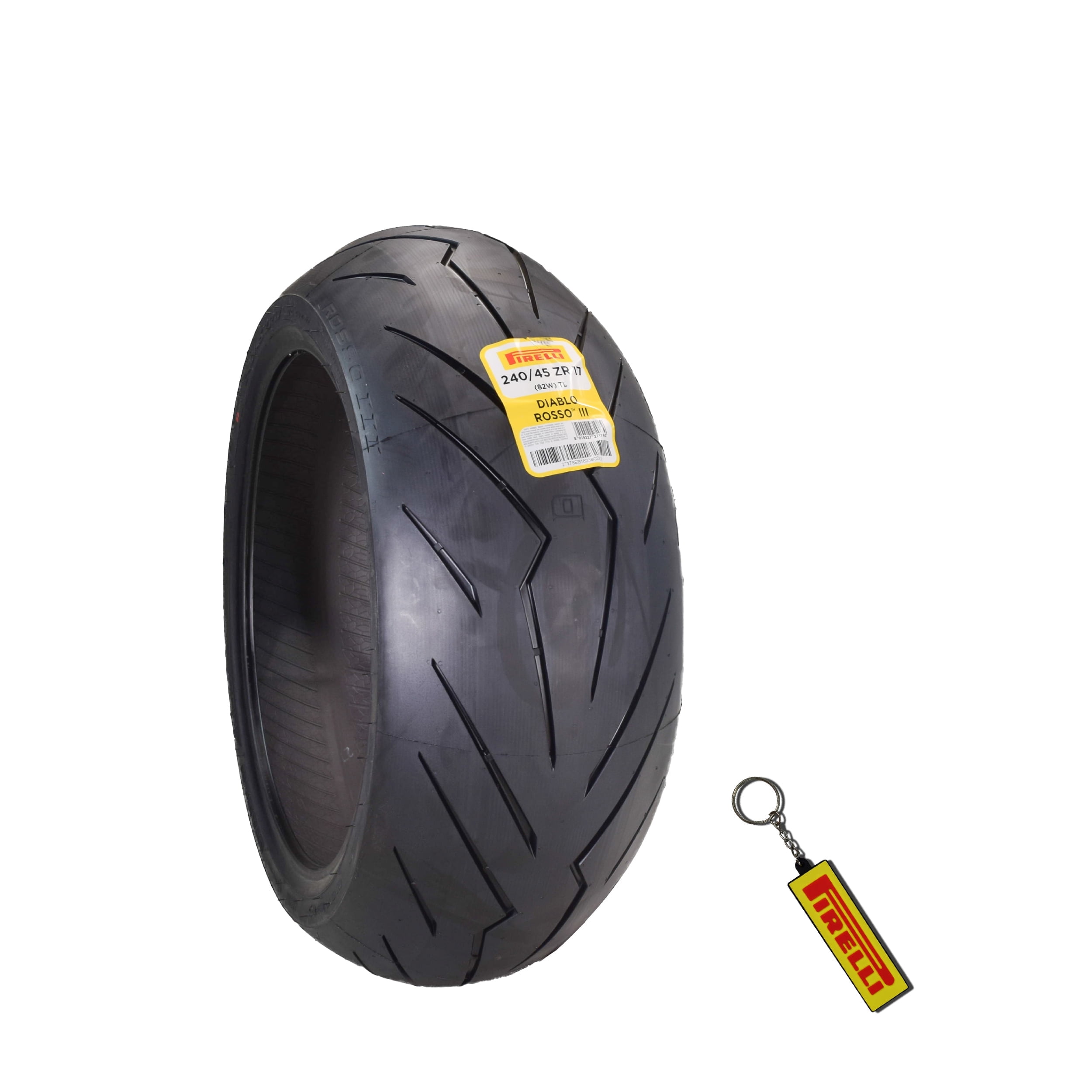 Pirelli Diablo Rosso III 240/45ZR17 82W Rear Motorcycle Tire - High Performance, Durable ...