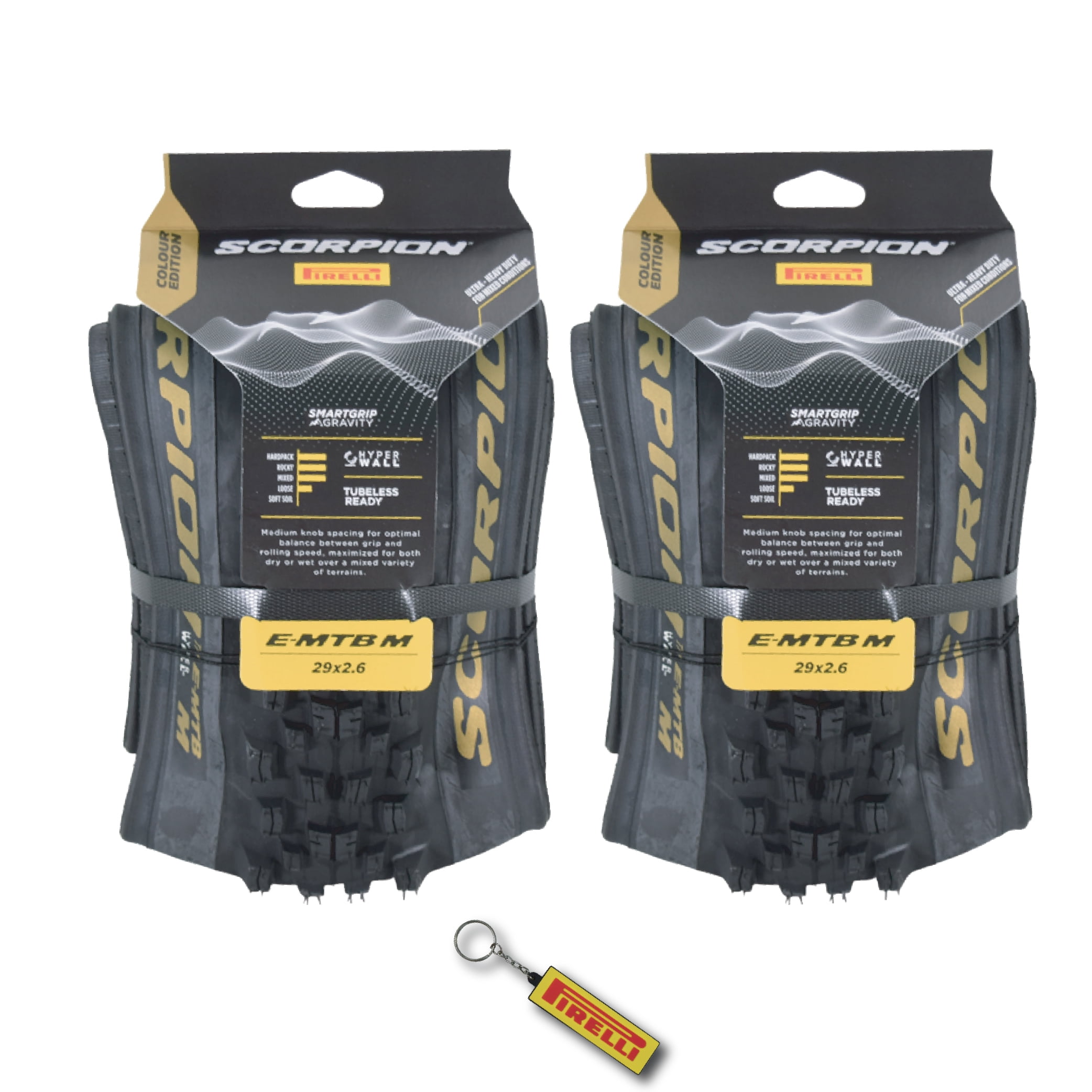 Pirelli Scorpion E-MTB M Gold Color Edition 29 x 2.6 Mountain Bicycle ...