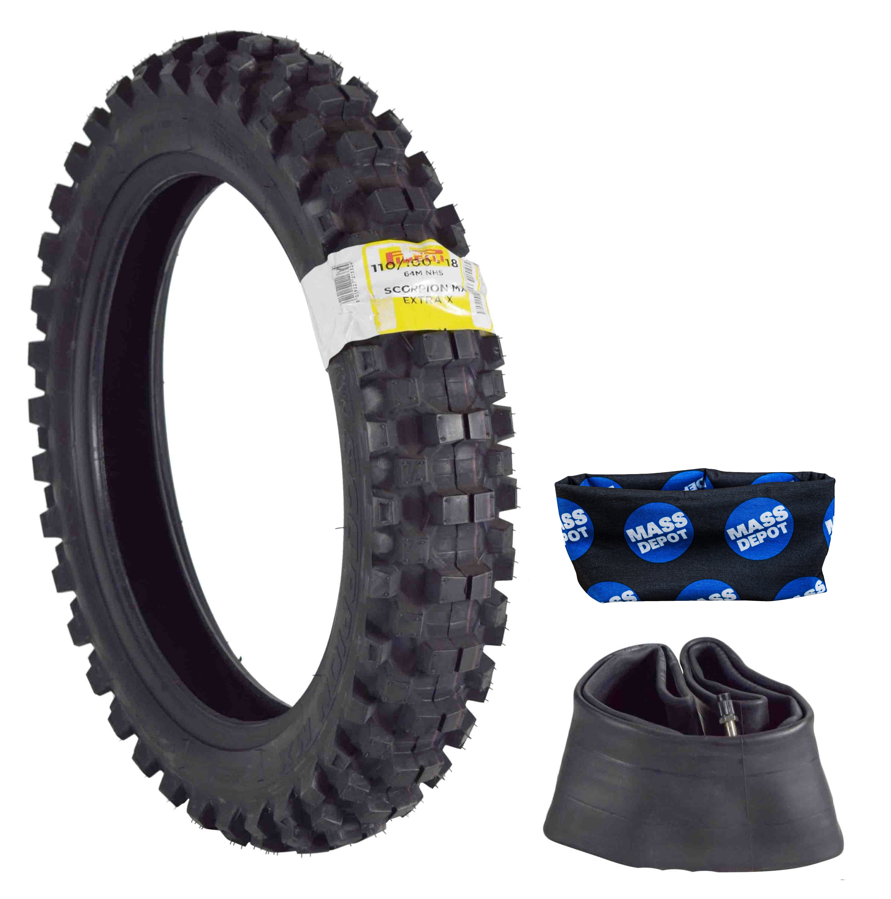 Pirelli Scorpion MX32 Extra X 110/100-18 Tube Type Dirt Bike Tire w ...