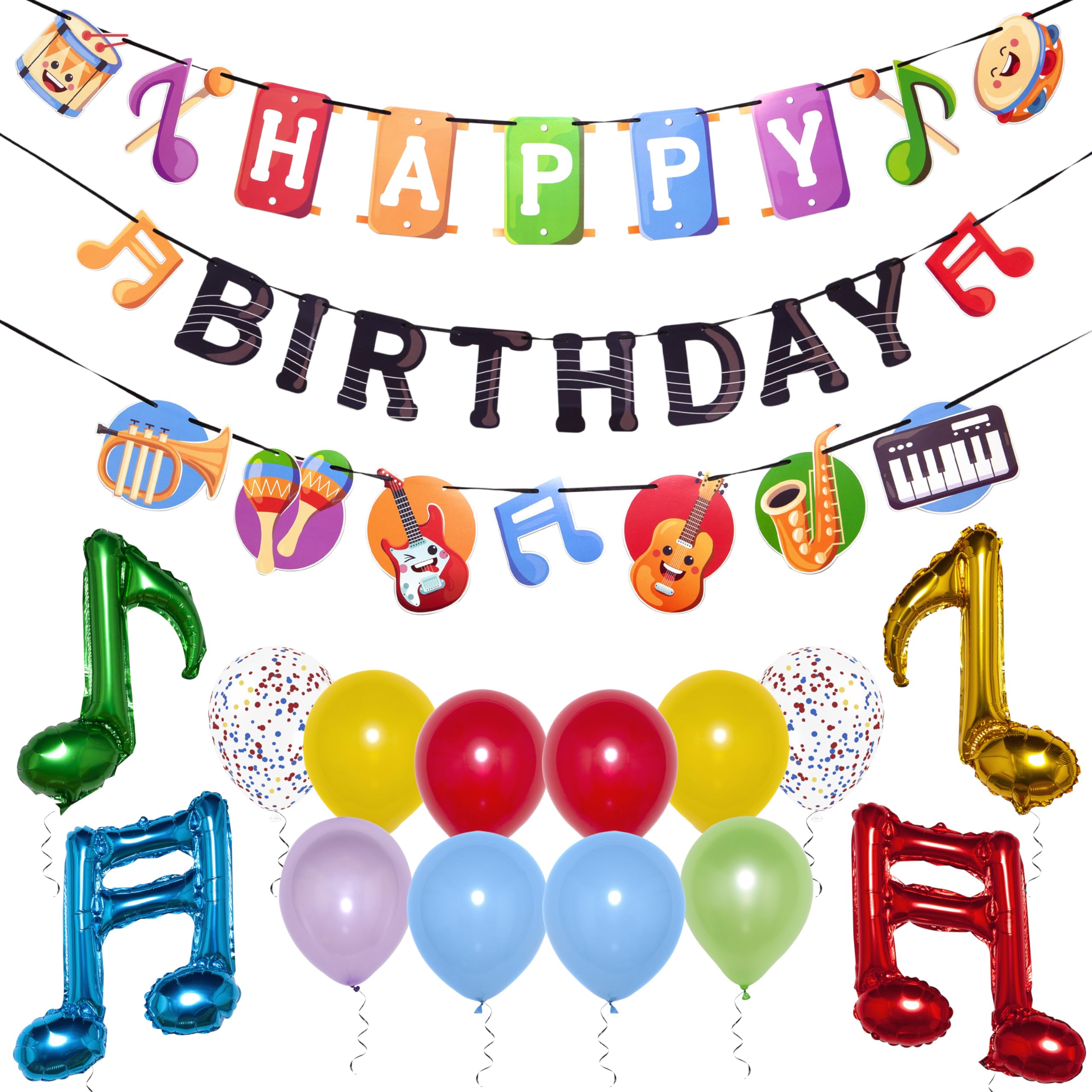 Pirese Music Birthday Banner, Music Decoration, Music Decor | Music ...