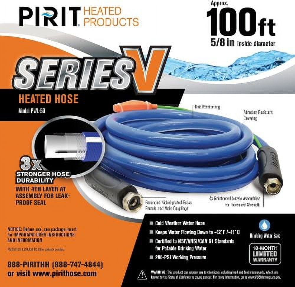 Pirit Heated Products PWL-05-100 Series V 100' Foot Heated Hose ...