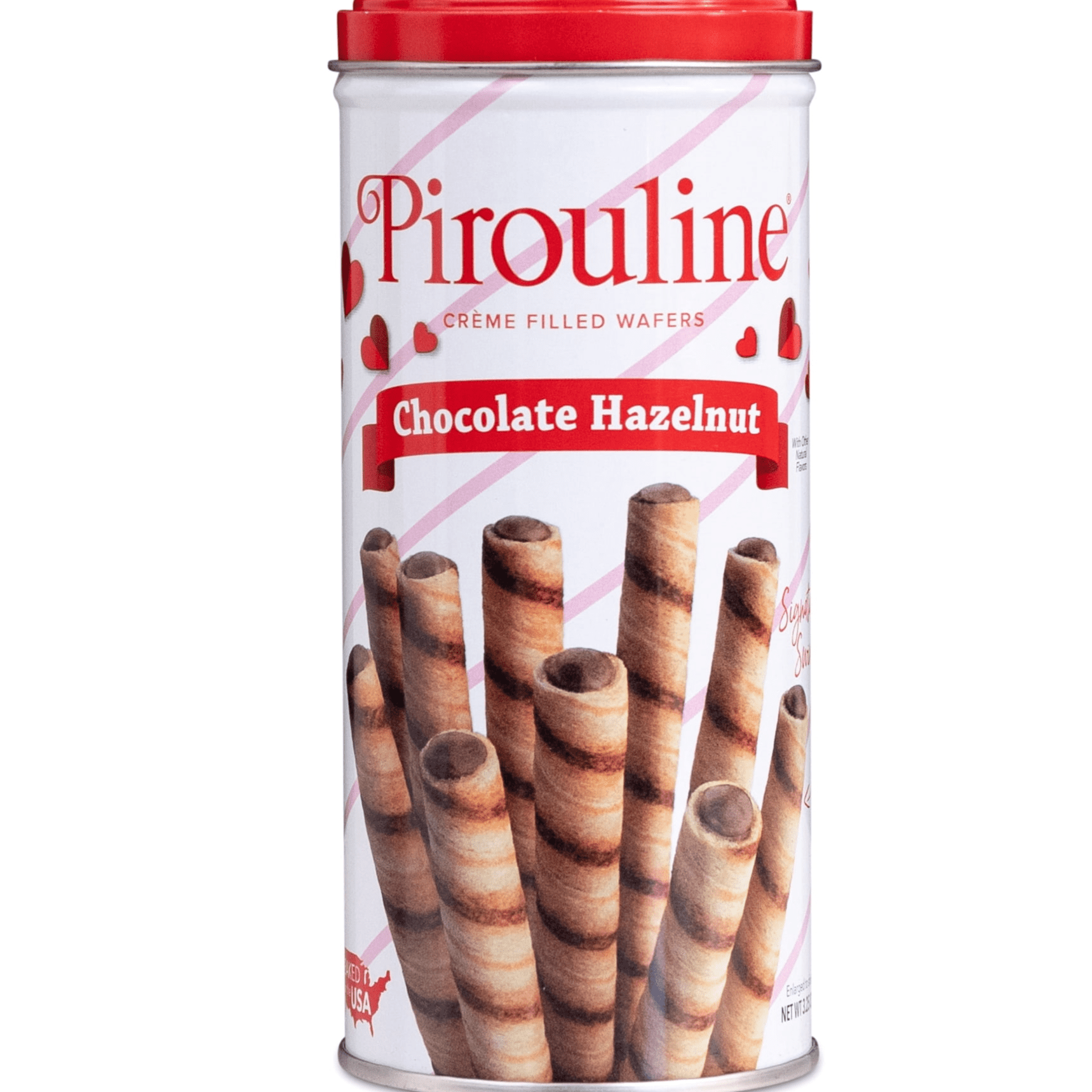 DeBeukelaer Pirouline Chocolate Hazelnut Wafers, 3.25oz, 10 Cookies/Tin ...