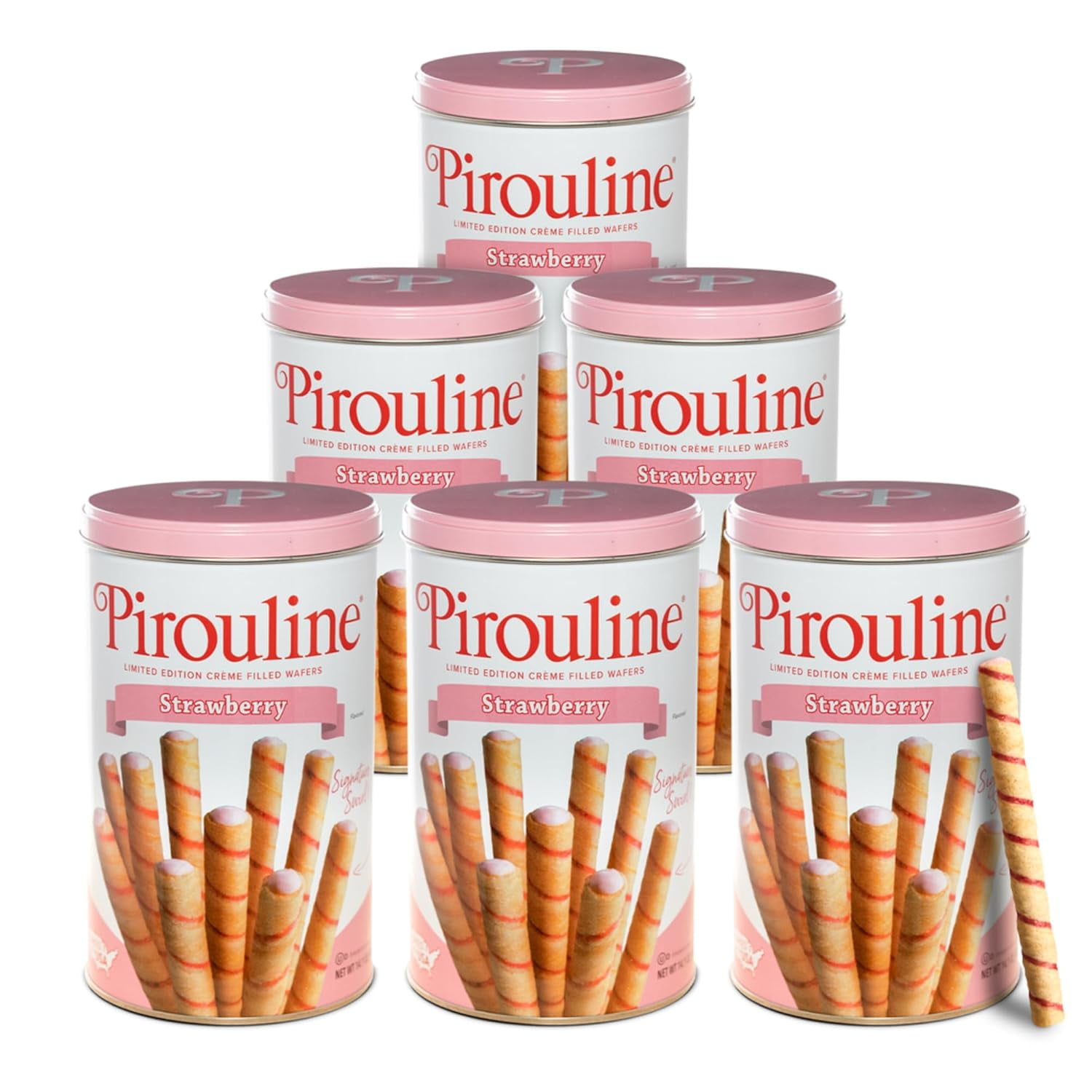 Pirouline Rolled Wafers – Strawberry – Rolled Wafer Sticks, Crème ...