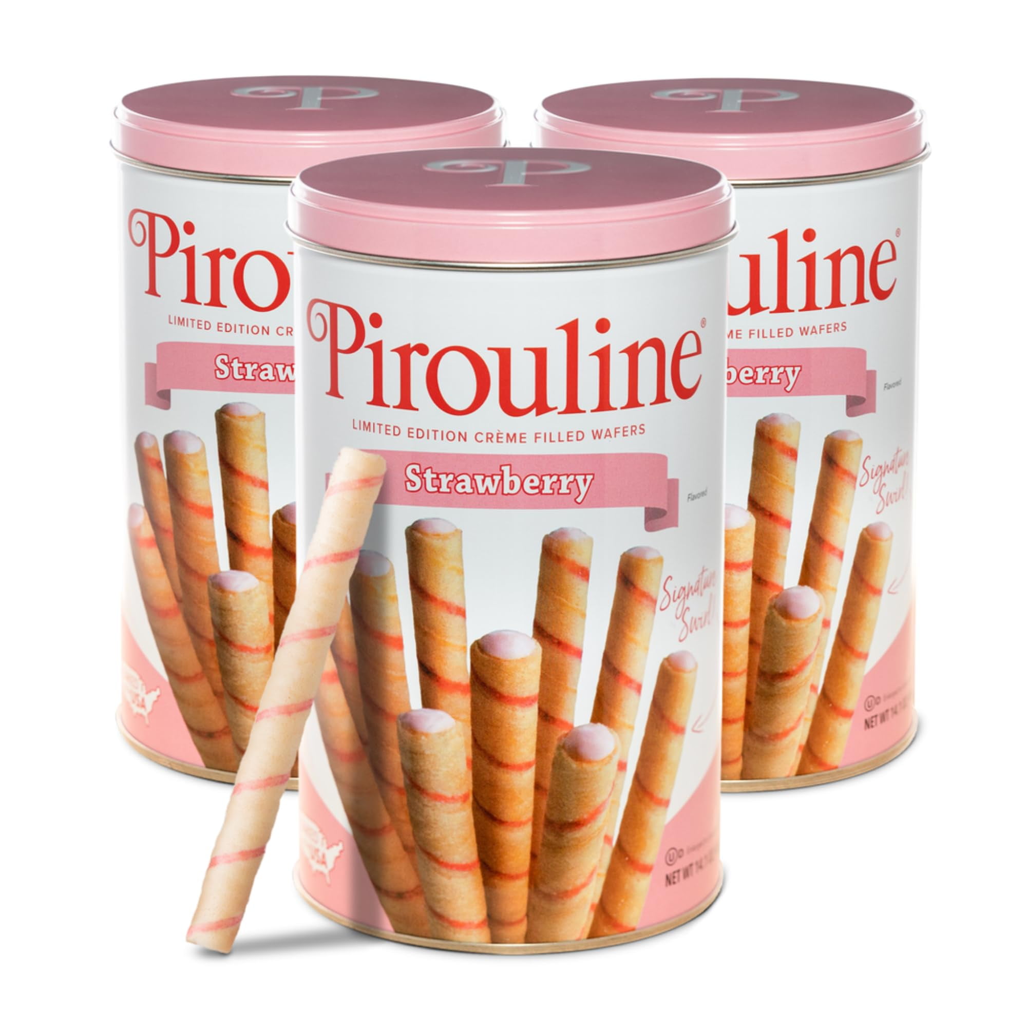 Pirouline Rolled Wafers - YYF14 Strawberry - Rolled Wafer Sticks, Crème ...