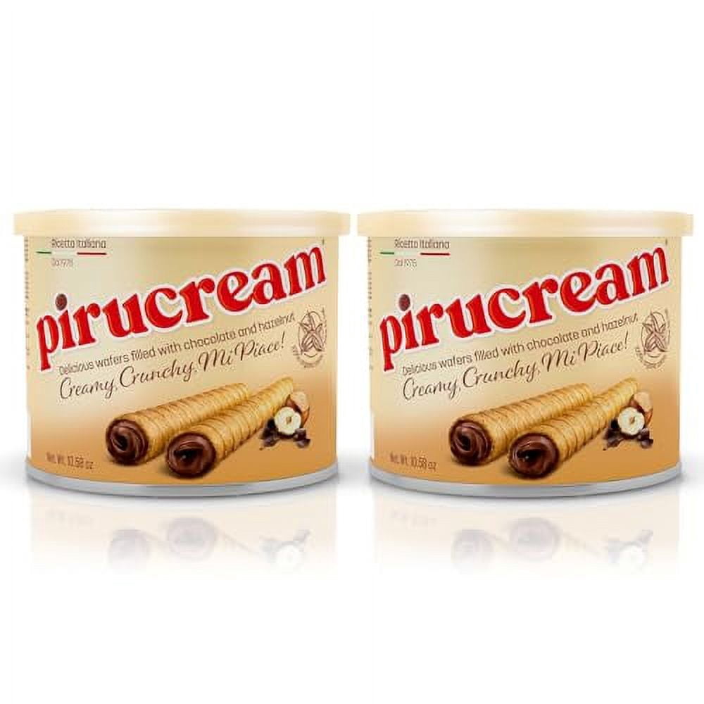 Pirucream Rolled Wafers with Chocolate Hazelnut, Organic Alkaline 100% ...
