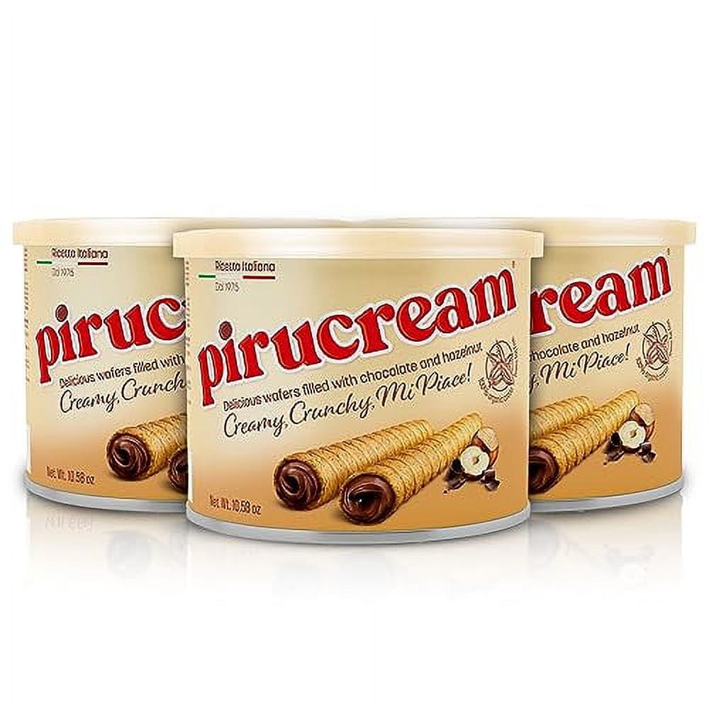 Pirucream Rolled Wafers with Chocolate Hazelnut, Organic Alkaline 100% ...