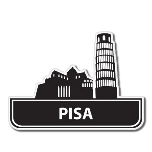 Pisa Italy Travel Visit Suitcase Sticker Phone Decal Water Bottle ...