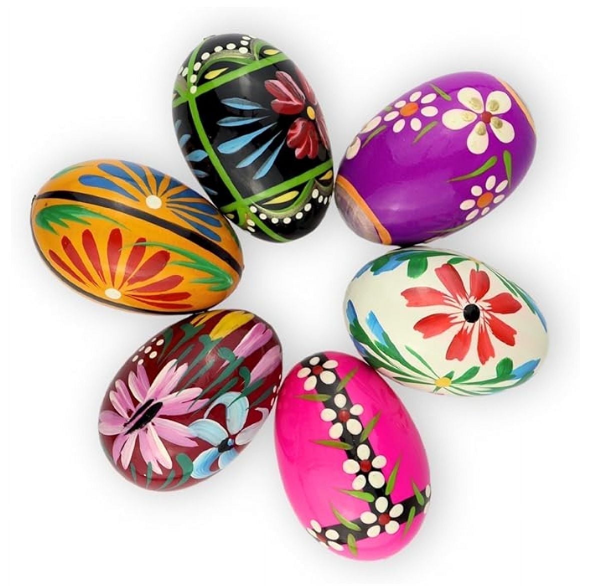 Assorted Vesplo Pisanki Hand Painted Wooden Easter Eggs - Traditional ...