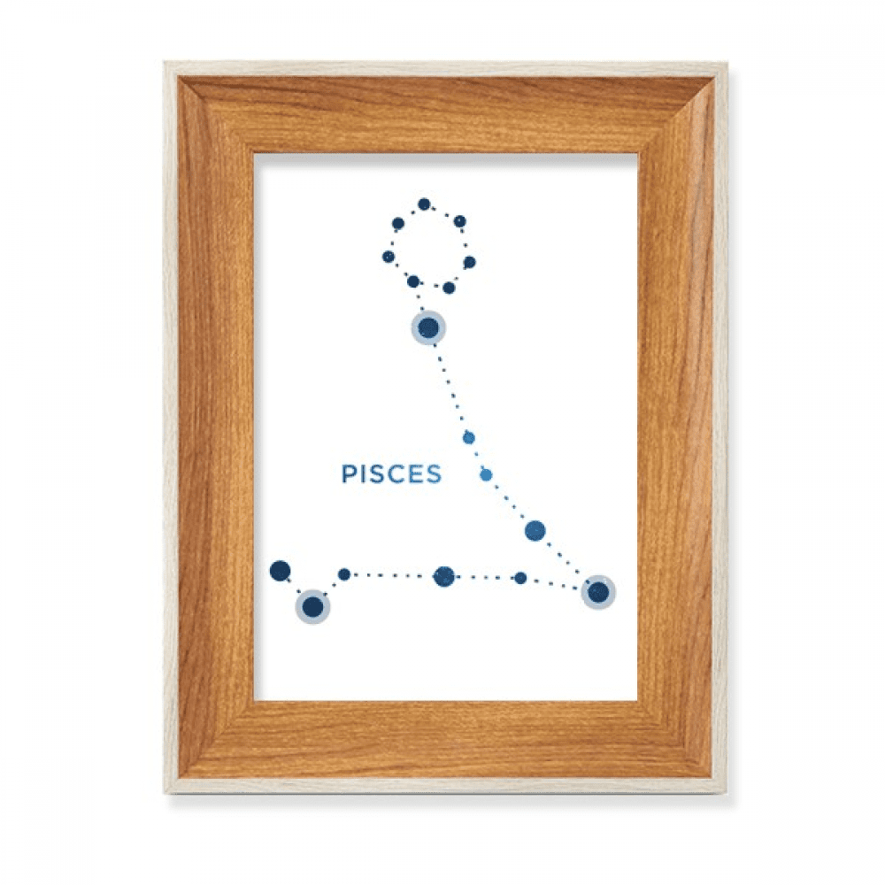 Pisces Constellation Sign Zodiac Desktop Wooden Photo Frame Display ...