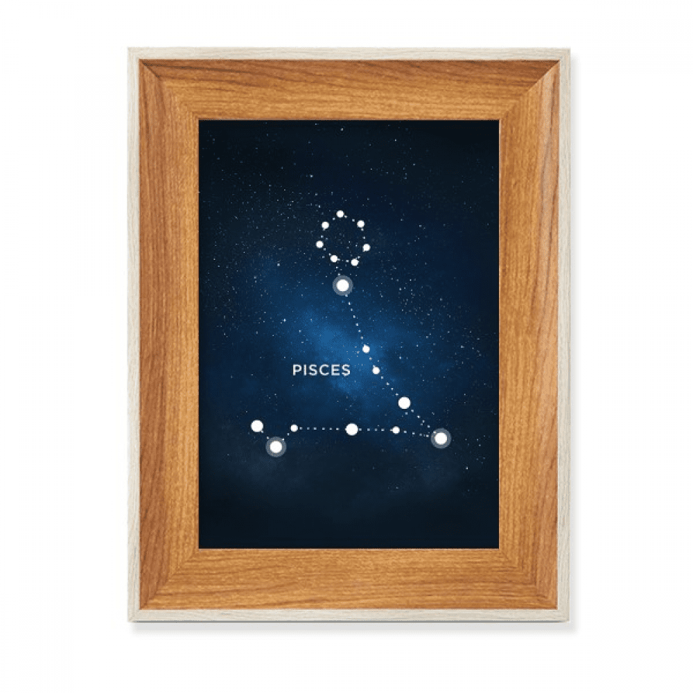 Pisces Constellation Zodiac Sign Desktop Wooden Photo Frame Display ...
