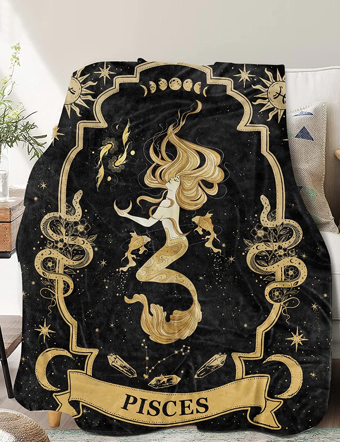 Pisces Gifts, Pisces Zodiac Blanket 60"X50", Pisces Zodiac Gifts for ...