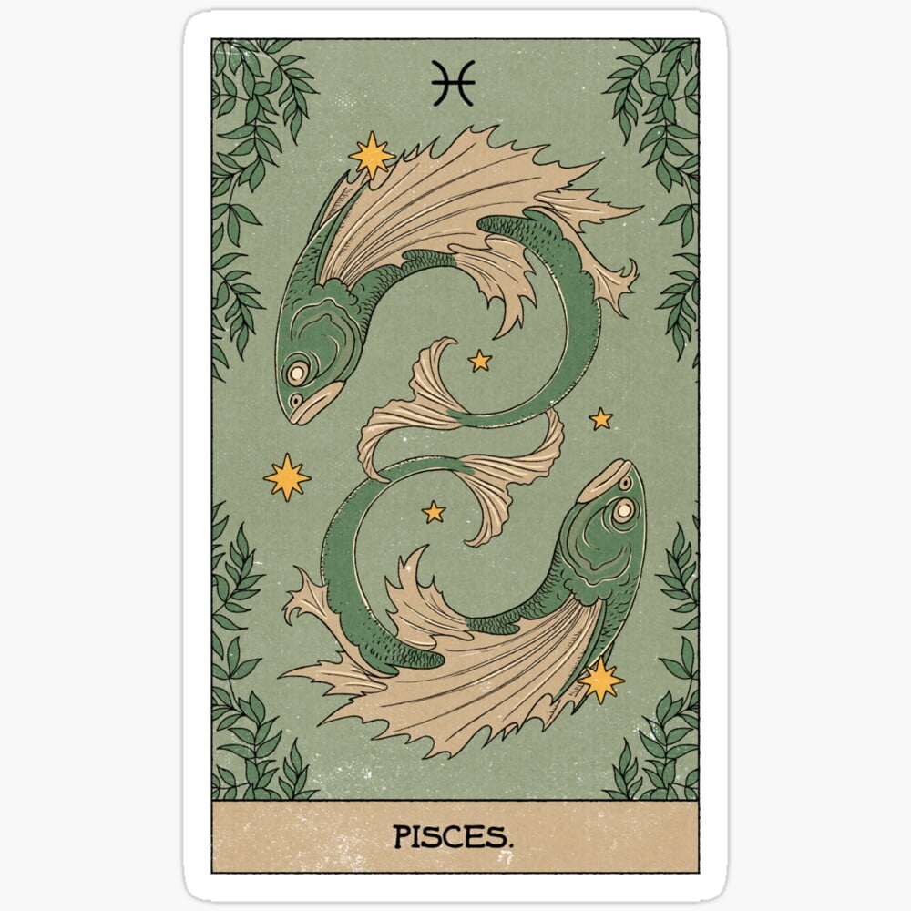 Pisces Glossy Sticker Phone Decal Water Bottle Stickers Car Decals ...