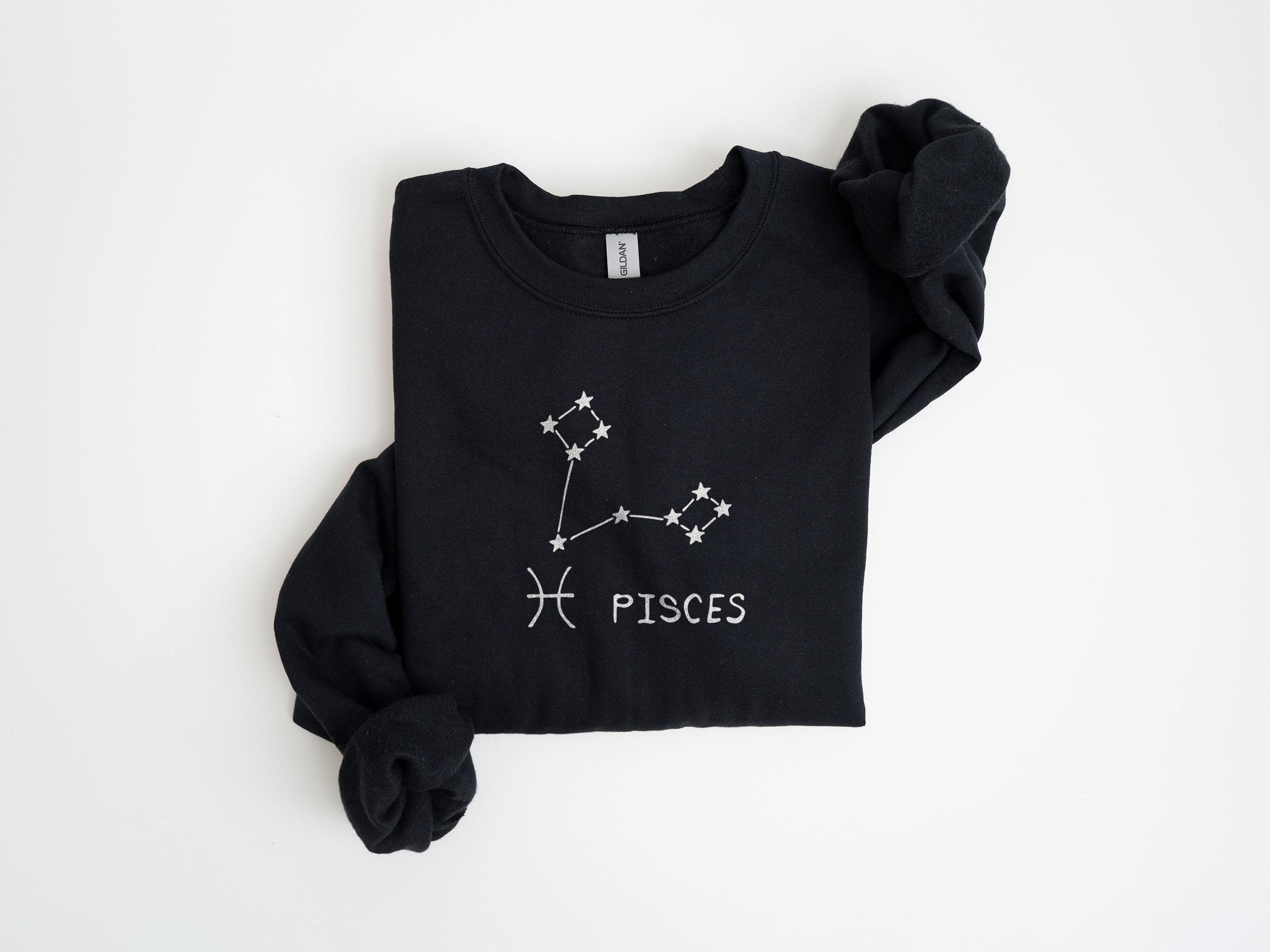 Pisces T-Shirt, Zodiac Crewneck, Astrology Shirt, Constellation Stars ...