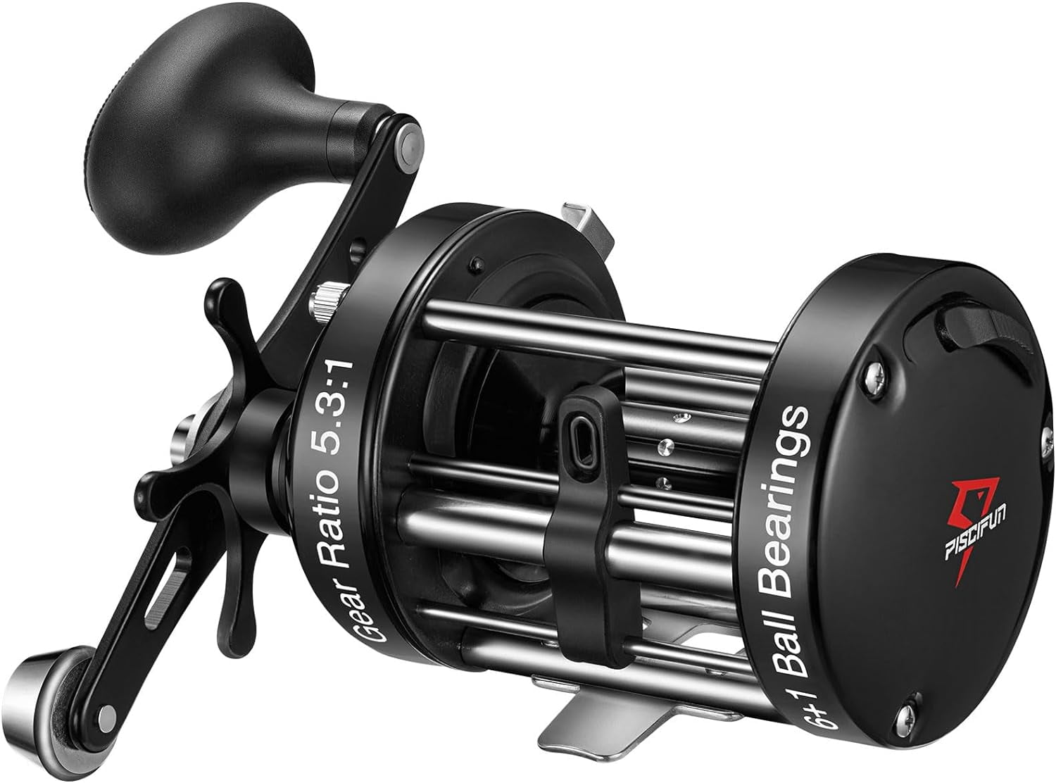 Piscifun Chaos XS Baitcasting Fishing Reel, Reinforced Metal Body Round ...