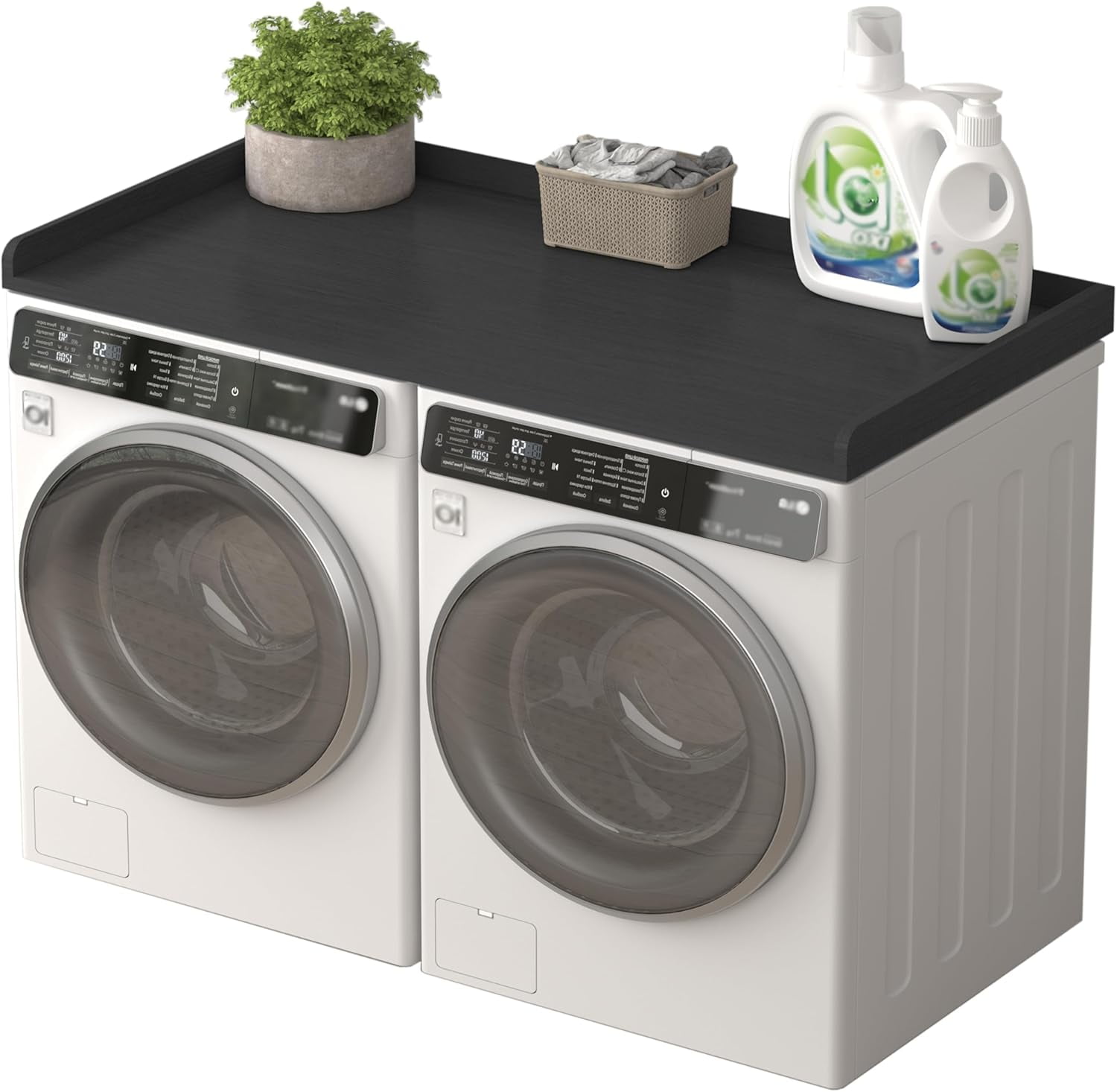 Piskyet Washer Dryer Countertop,Laundry Countertop with Edge Rails,27.5 ...