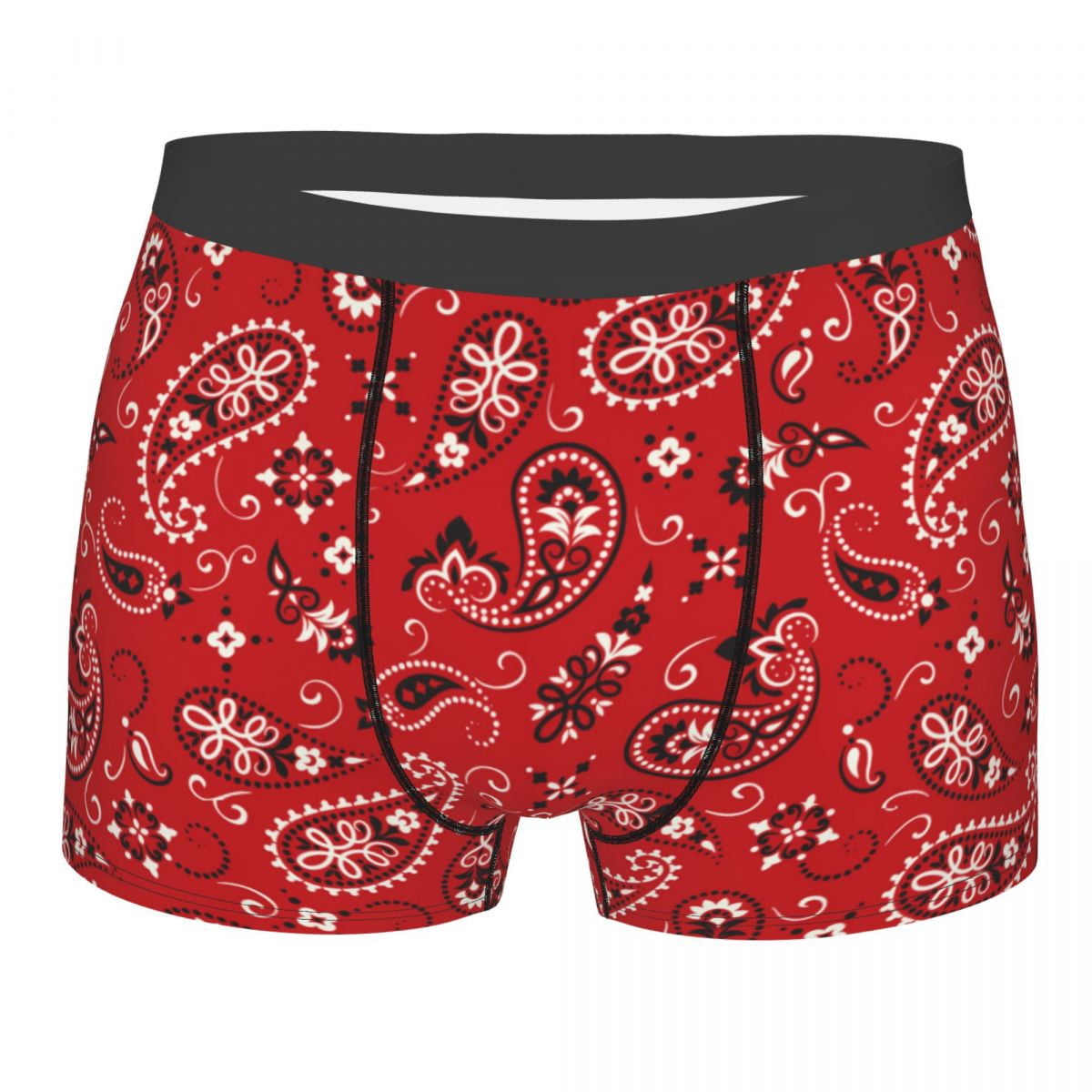 Pisley Bandana Print Boxer Shorts For Men 3D Print Male Bohemian Style ...