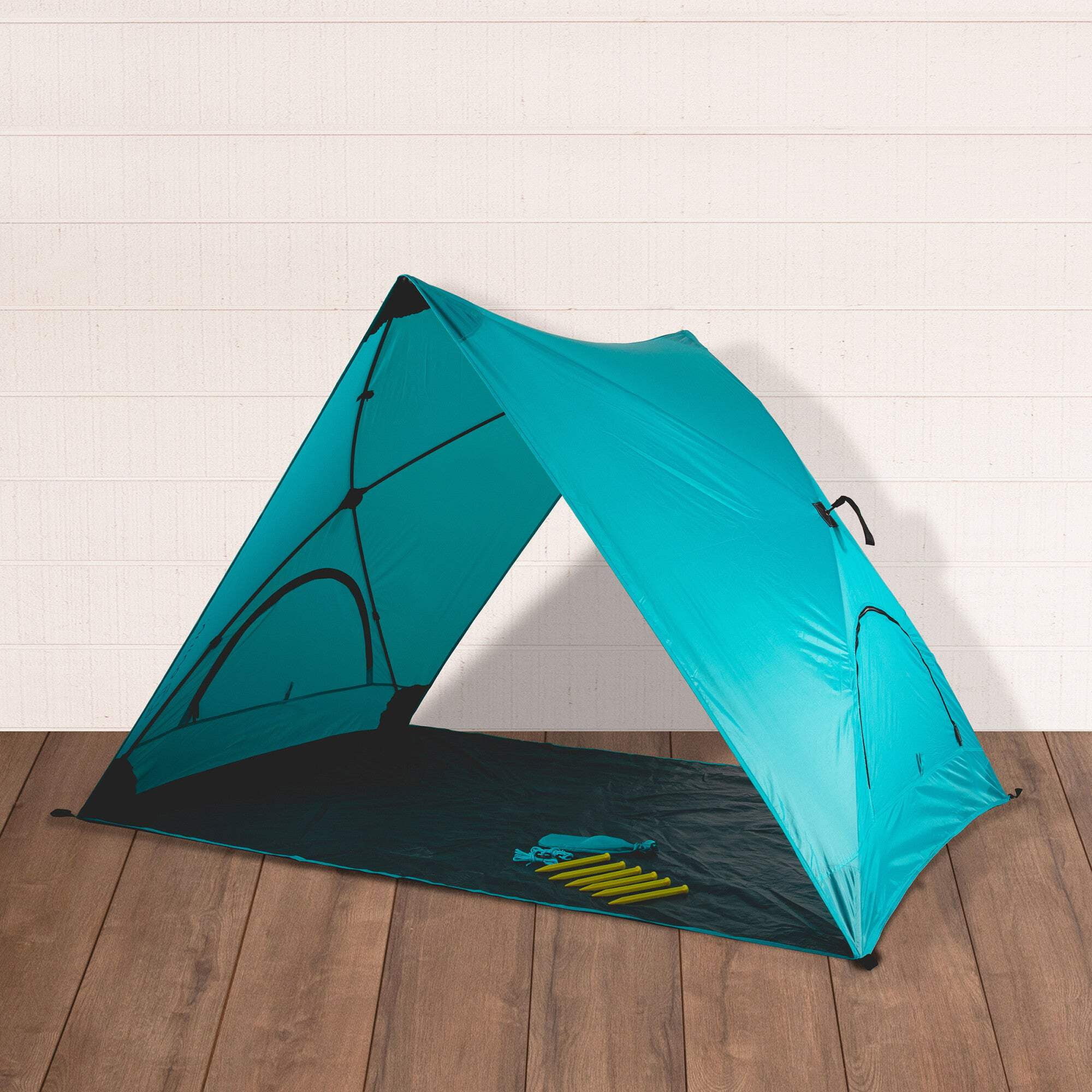 Pismo A-Frame Aqua Blue Beach Tent, Portable with UPF 50+ Pop Up Sun ...