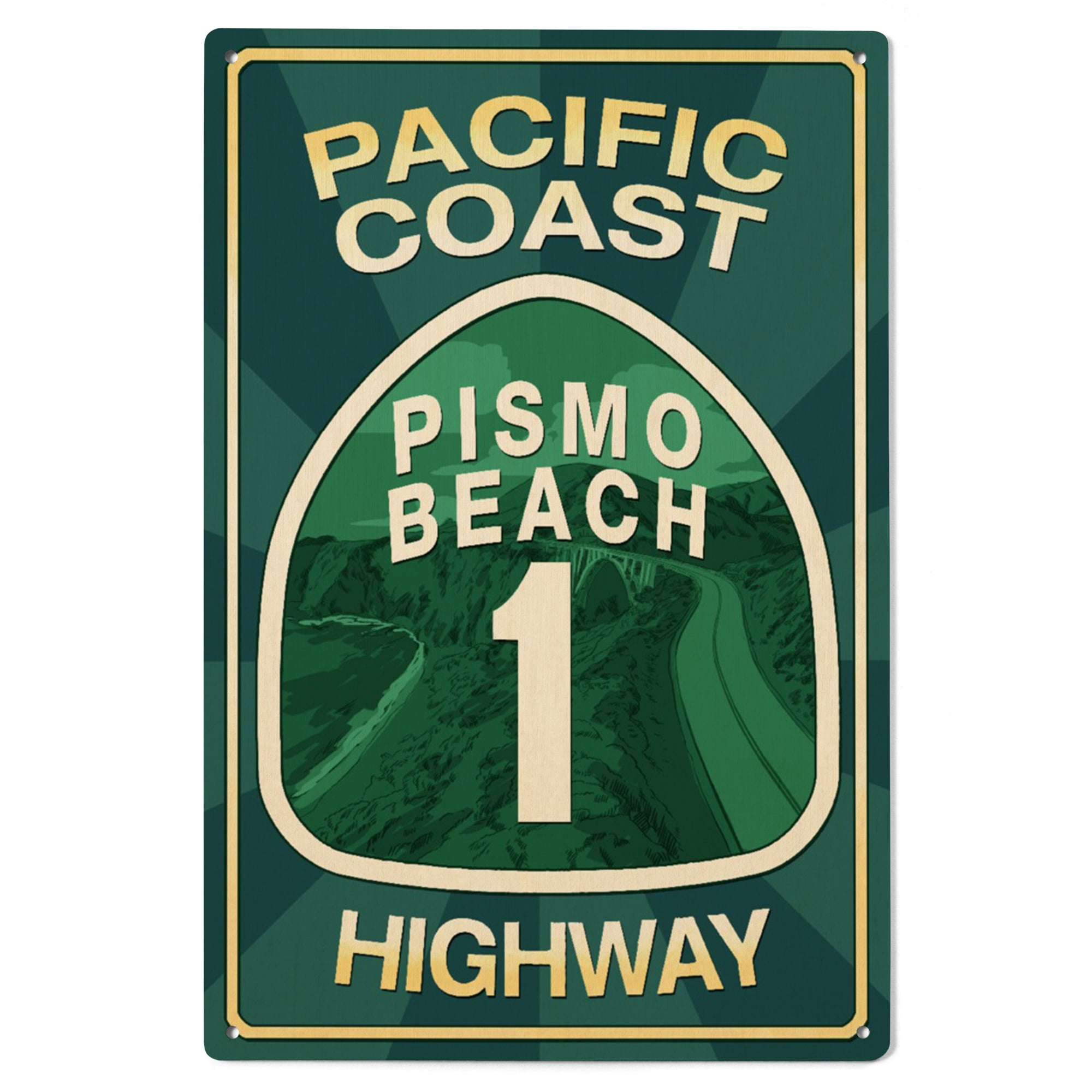 Pismo Beach, California, Highway 1, Pacific Coast Highway Sign Birch ...