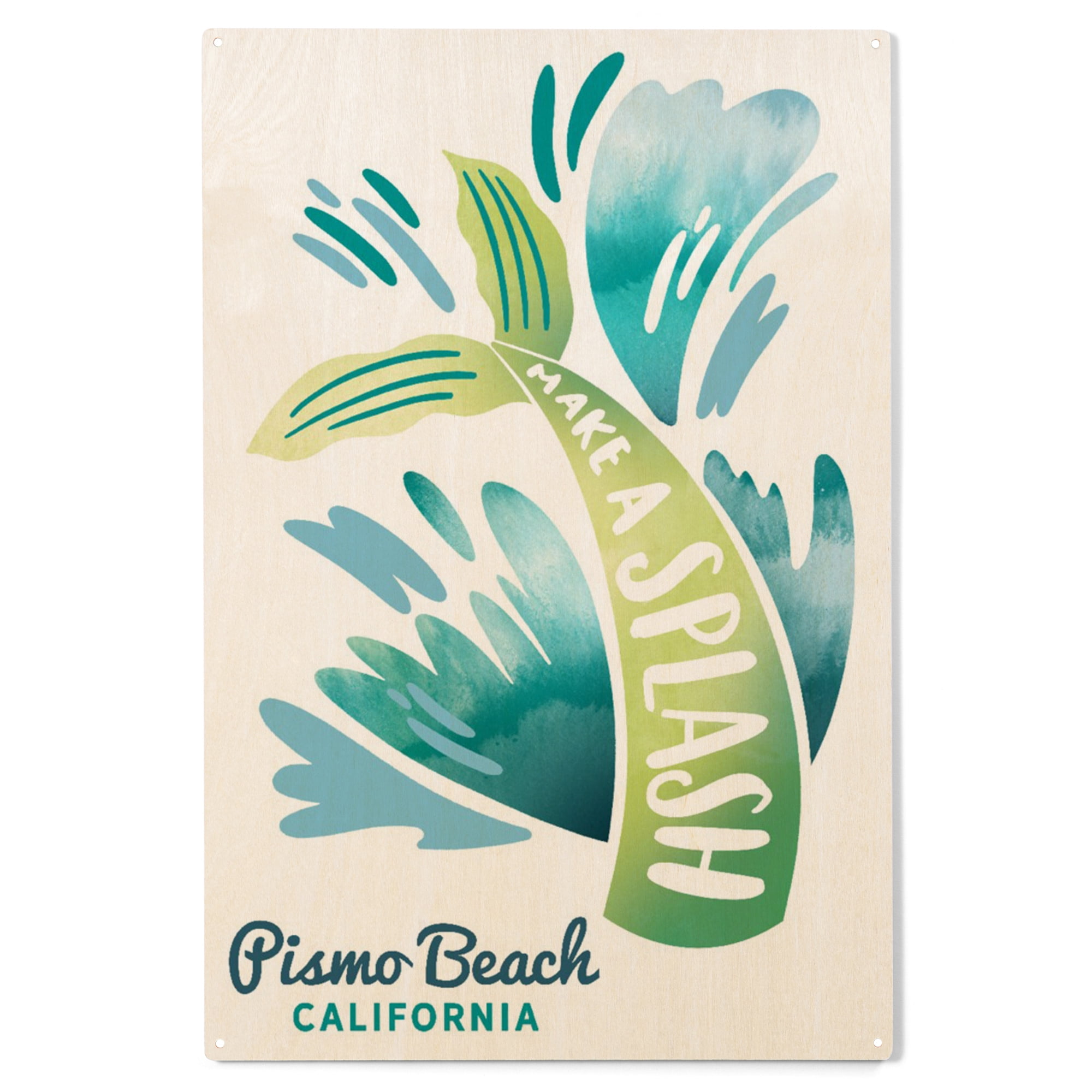 Pismo Beach California Make A Splash Mermaid Tail Birch Wood Wall
