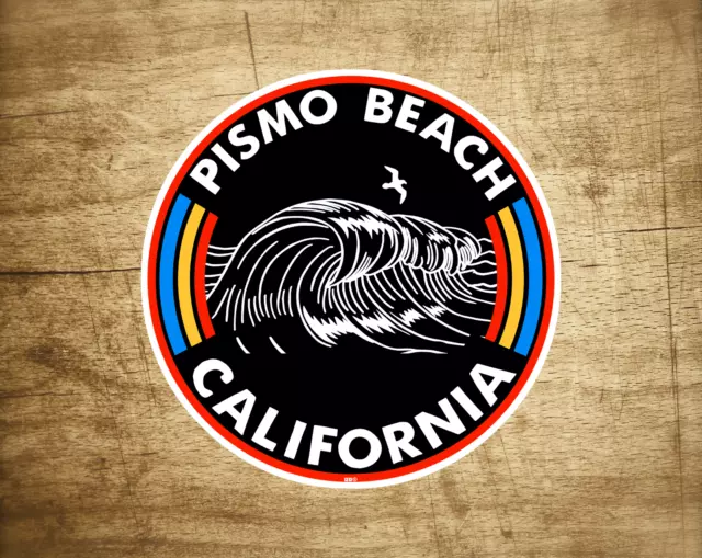 Pismo Beach California Surf Decal Sticker Surfing Park Sticker Surfer ...