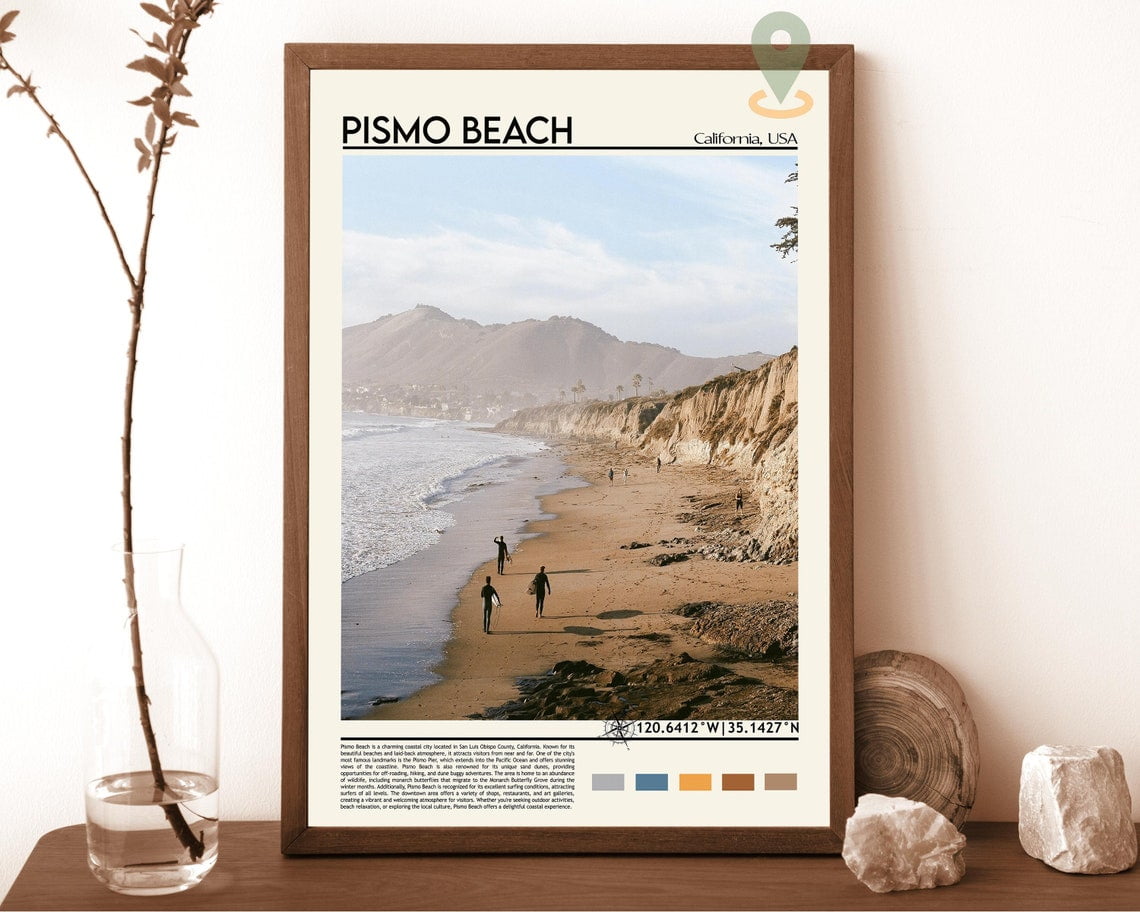 Pismo Beach Print, Pismo Beach Poster, Pismo Beach Wall Art, Pismo ...