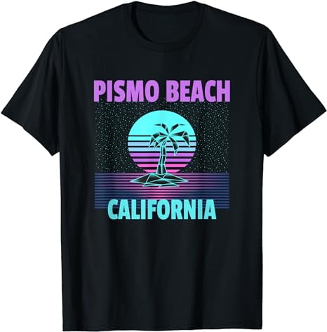 Pismo Beach Vacation - Cool Palm Tree T-Shirt - Walmart.com