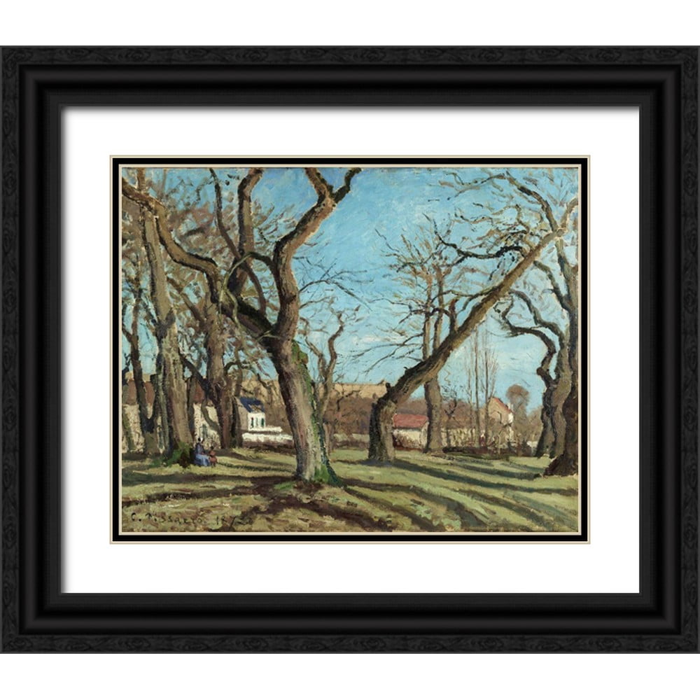 Pissarro, Camille 14x12 Black Ornate Wood Framed with Double Matting ...