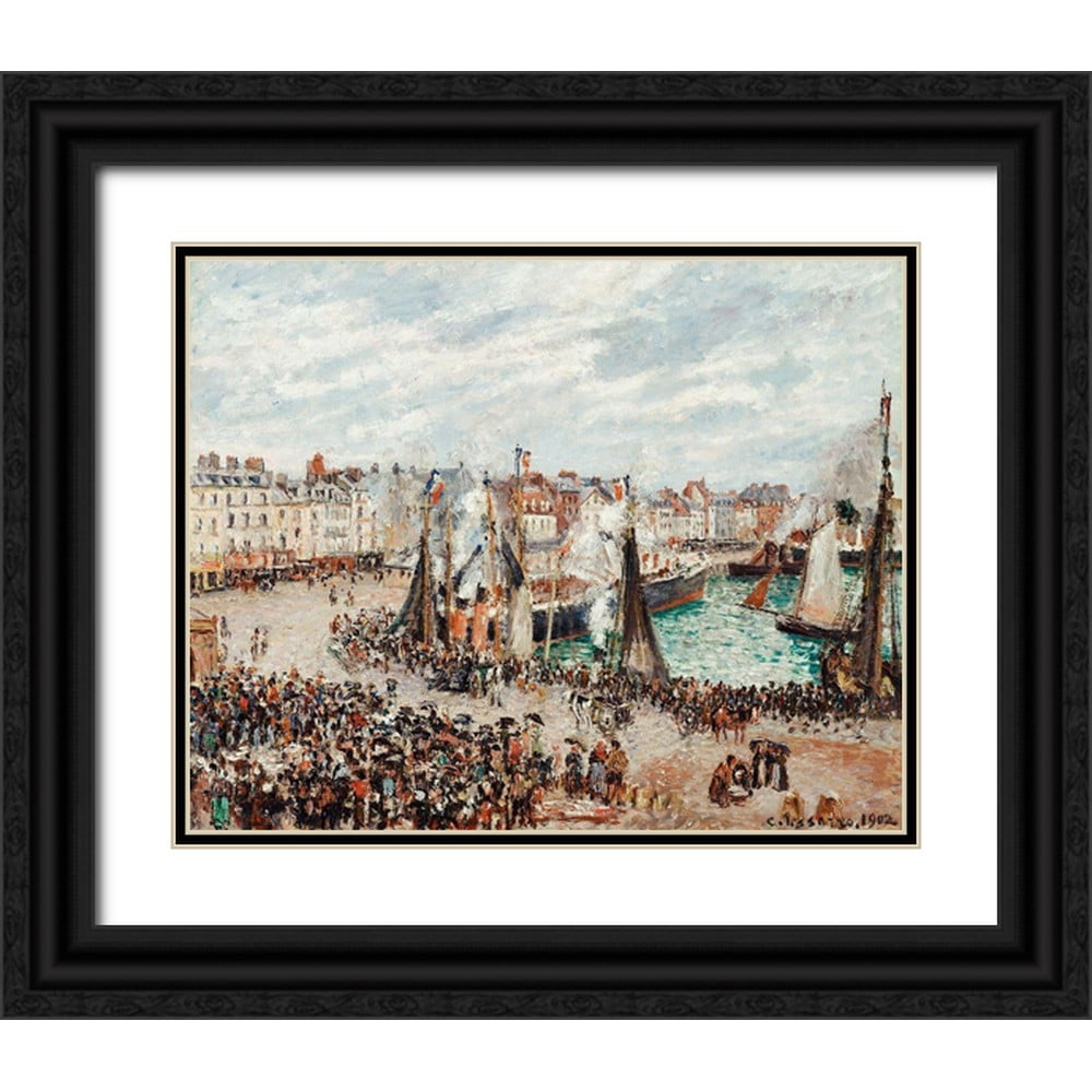 Pissarro, Camille 14x12 Black Ornate Wood Framed with Double Matting ...