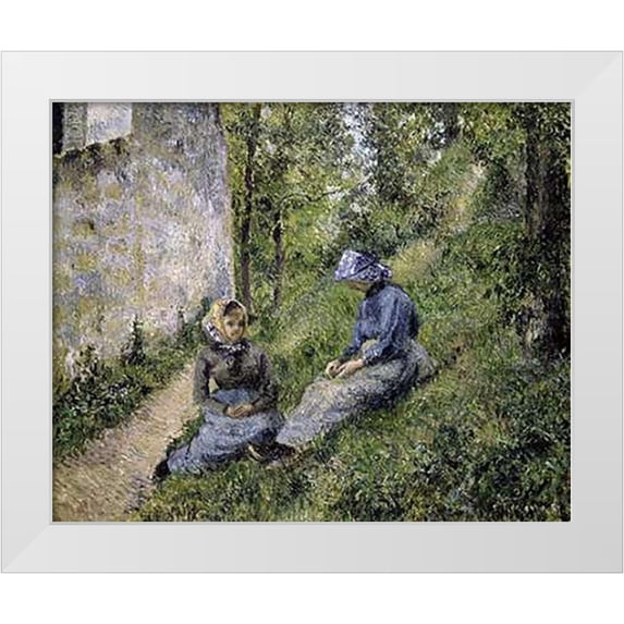 Pissarro, Camille 14x12 White Modern Wood Framed Museum Art Print ...